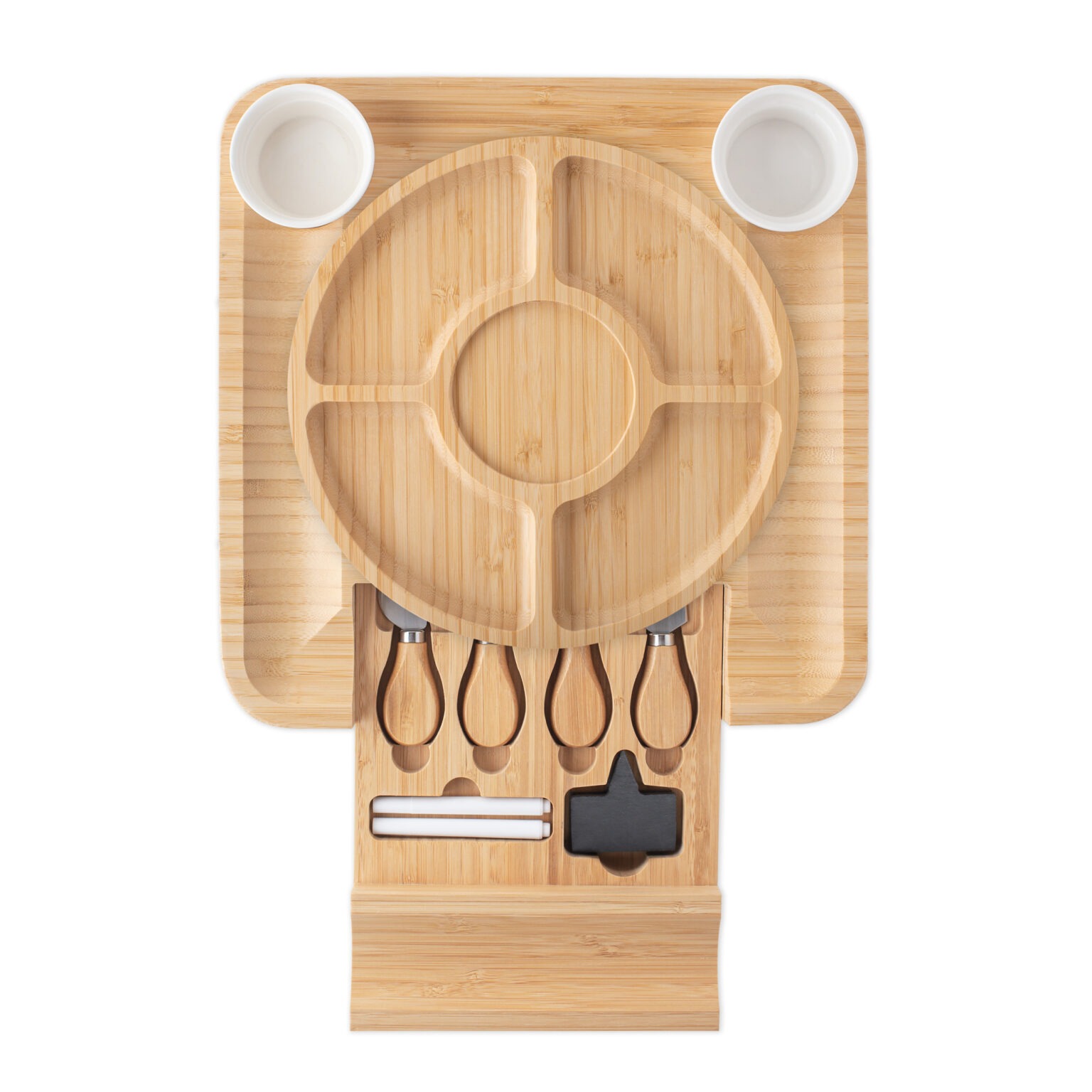 Cheese Board Set | Premium Bamboo | Cheese Board with Knives