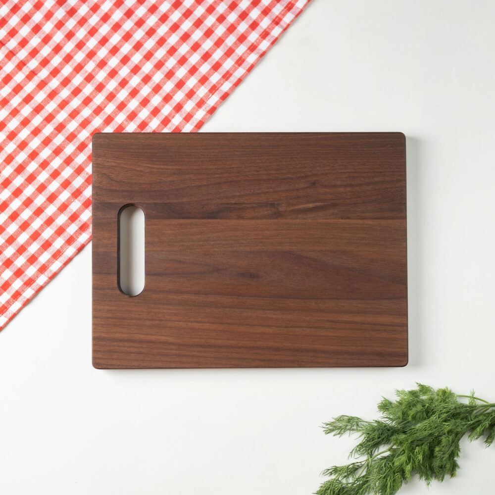 Walnut Wood Cutting Board with Handle - 12x9 Inches
