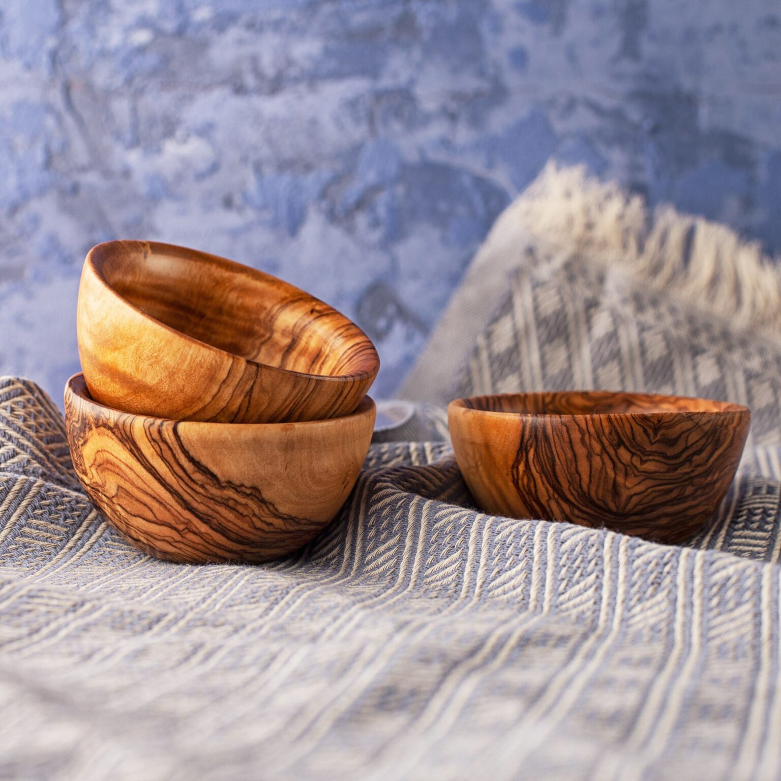 Small Olive Wood Bowls - Forest Decor