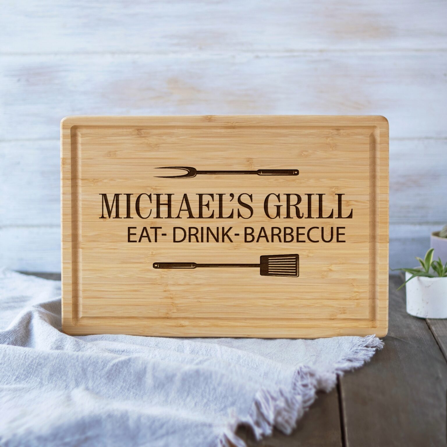 Personalized BBQ Cutting Board - Grill Master