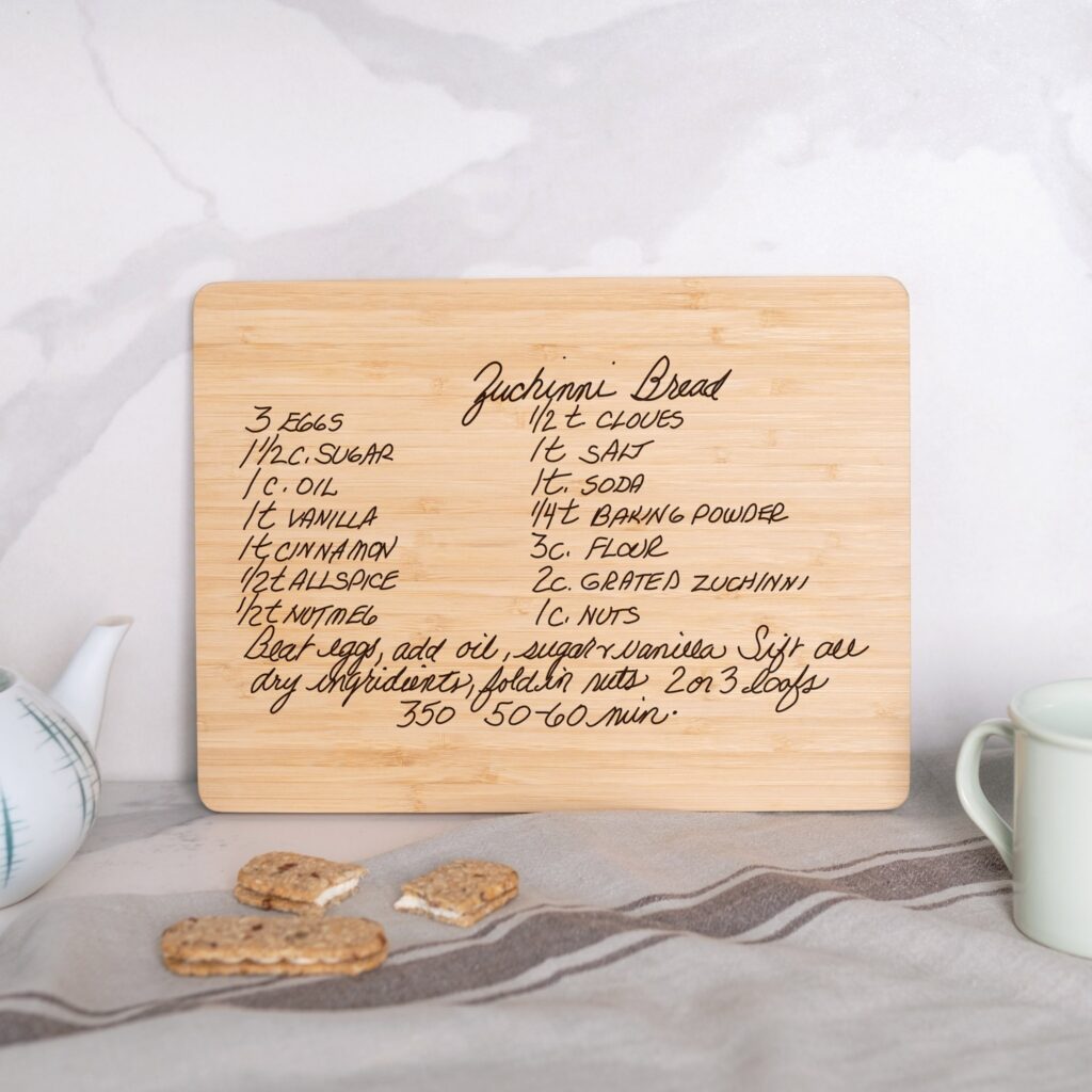 Handwritten Recipe Cutting Board - Engrave Recipe