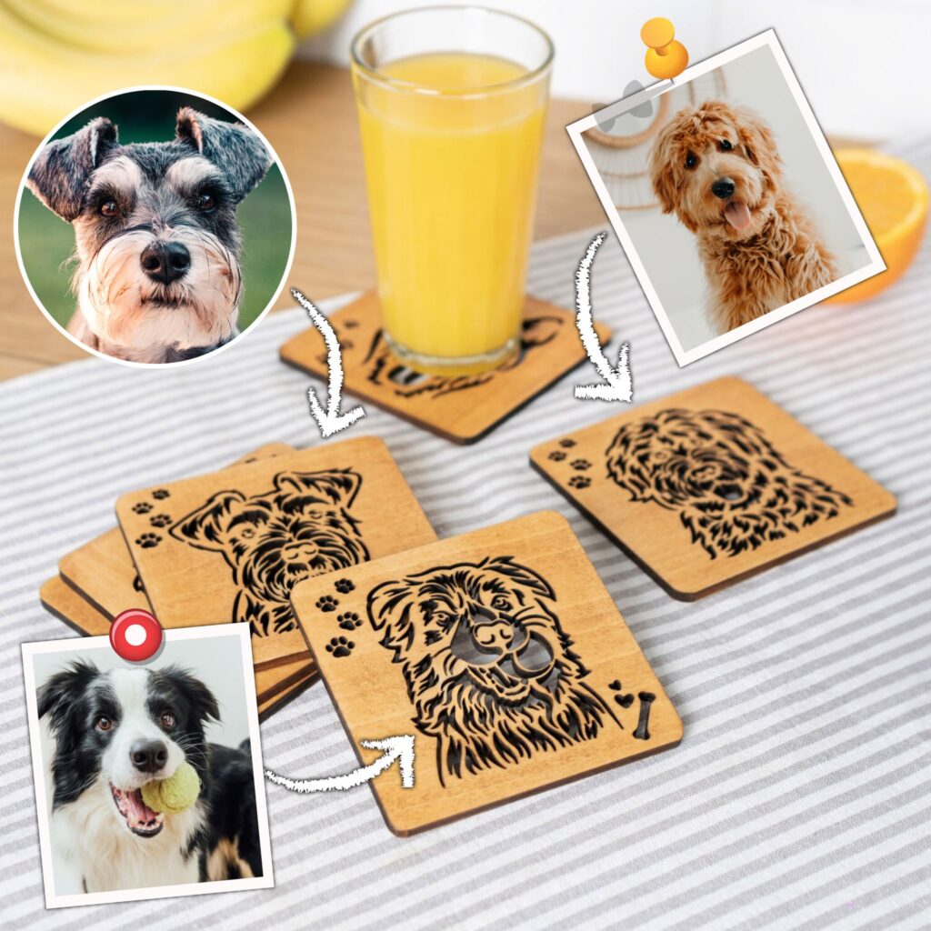 Custom Dog Coasters | Dog Lover Gift | Gifts for Dog Lovers