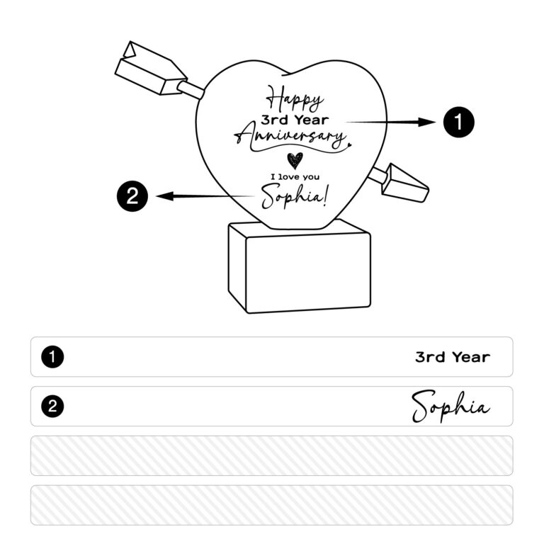 Custom Engraved Wooden Heart on Stand – Anniversary Keepsake with ...