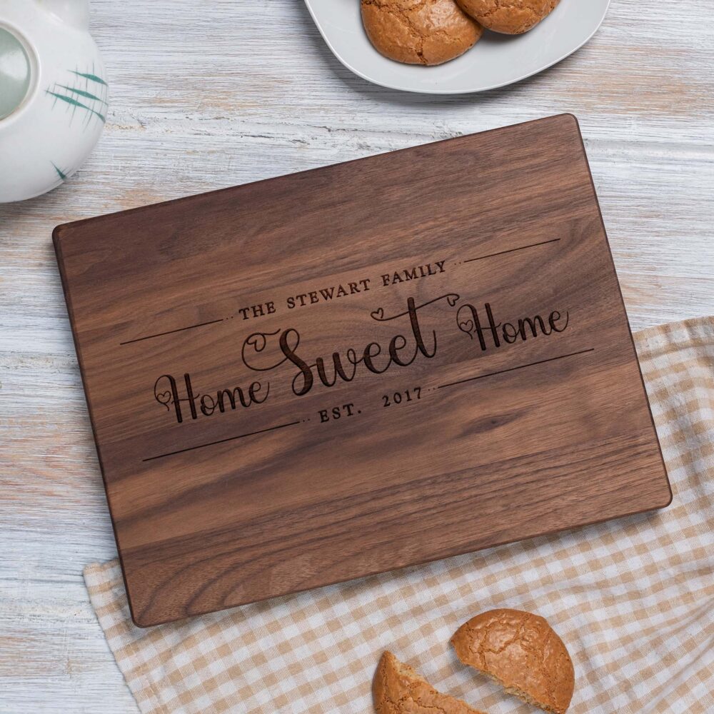 Personalized Home Sweet Home Cutting Board – Custom Housewarming ...