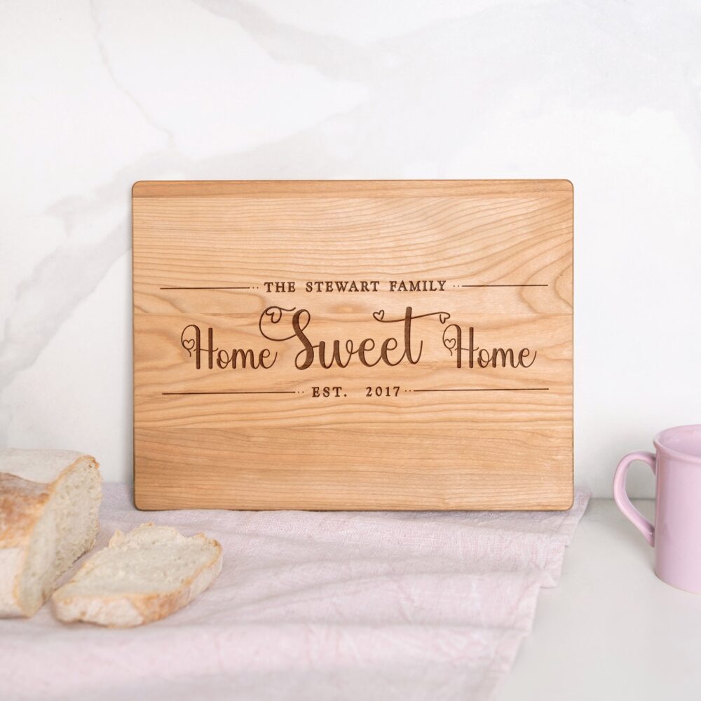 Personalized Home Sweet Home Cutting Board – Custom Housewarming ...