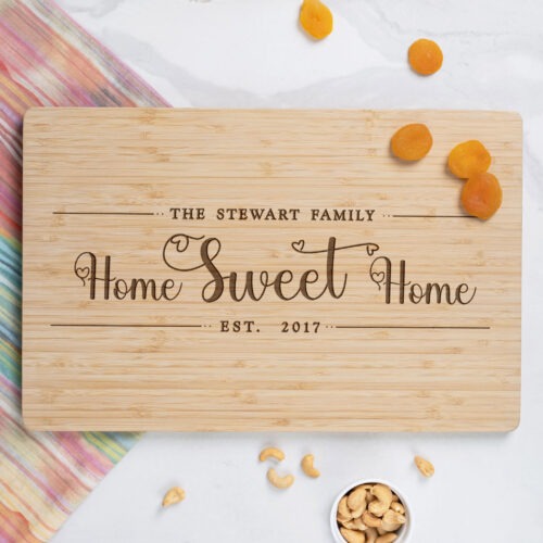 Personalized Home Sweet Home Cutting Board – Custom Housewarming ...