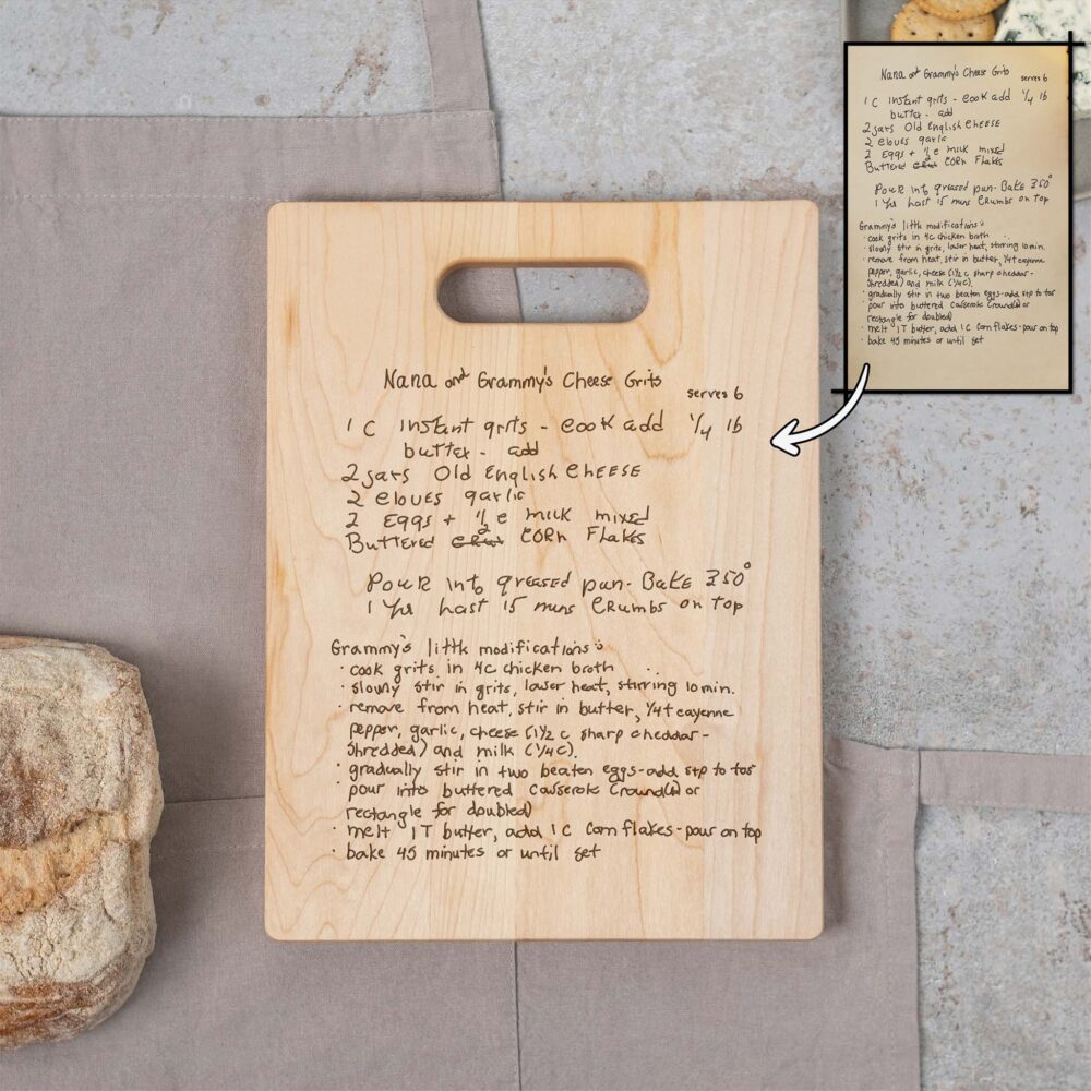 Personalized Recipe Cutting Boards - Engrave Your Own Recipe