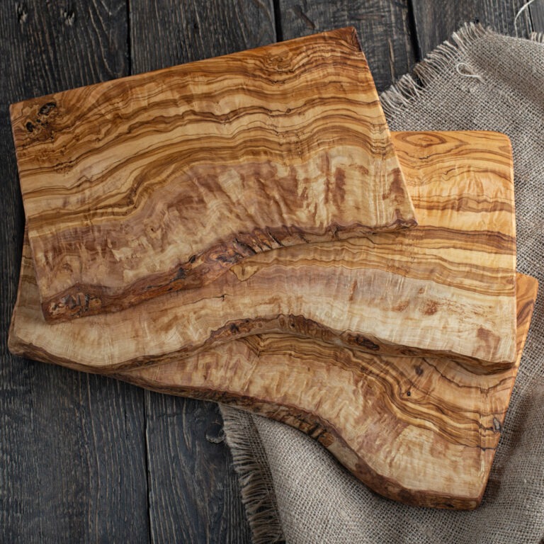 Olive Wood Cutting Board with Live Edge - Forest Decor